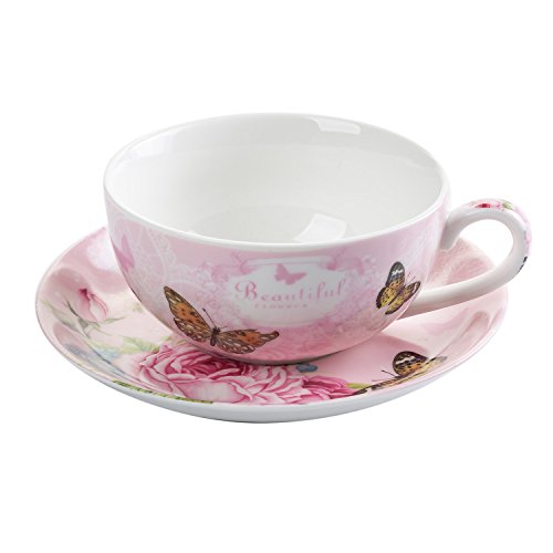 London Boutique Tea for One Teapot Cup suacer Set Vintage Flora Rose L ...