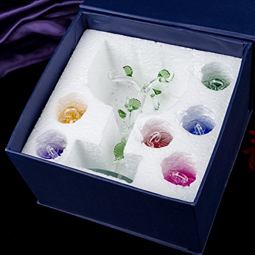 London Boutique Decorative Crystal Glass Apple Tree 6 Crystal Clear Mu ...