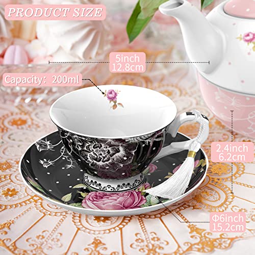 London Boutique Tea Cup and Saucer Set 1 Afternoon Tea Set New Bone Ch ...