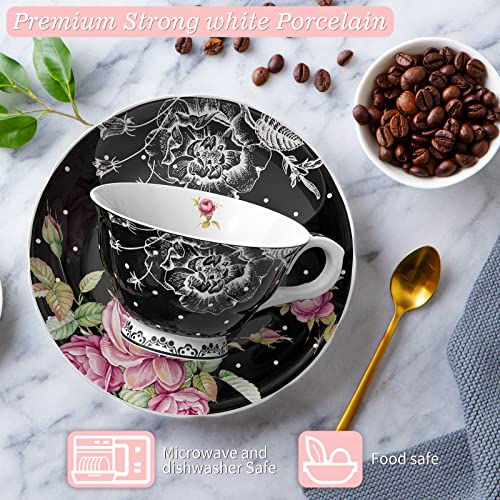 London Boutique Tea Cup and Saucer Set 2 Afternoon Tea Set New Bone Ch ...