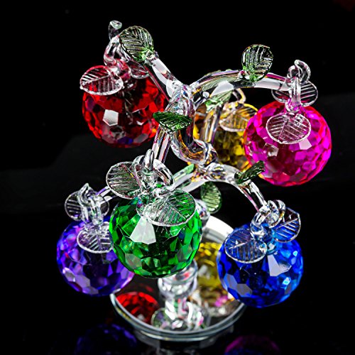 London Boutique Decorative Crystal Glass Apple Tree 6 Crystal Clear Mu ...