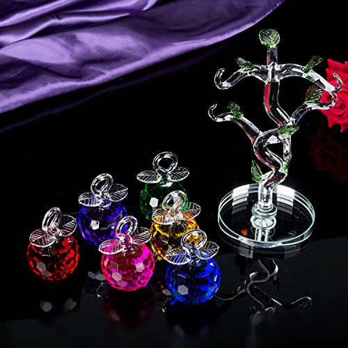 London Boutique Decorative Crystal Glass Apple Tree 6 Crystal Clear Mu ...