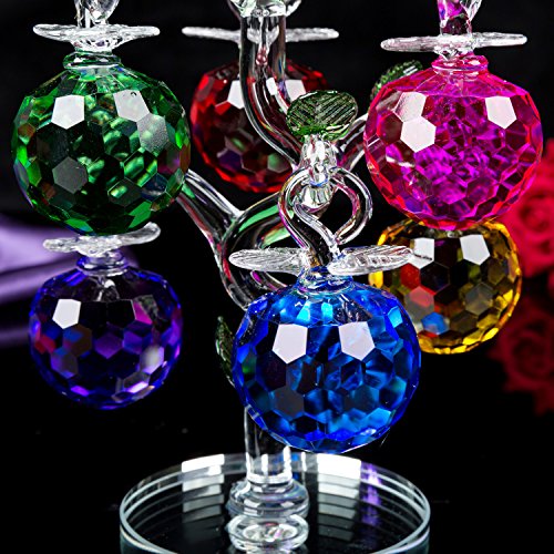 London Boutique Decorative Crystal Glass Apple Tree 6 Crystal Clear Mu ...
