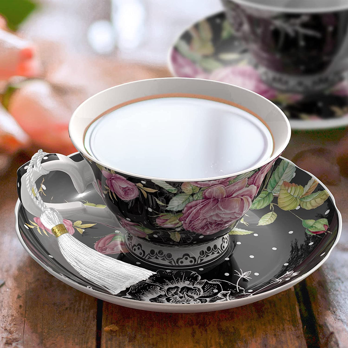 London Boutique Tea Cup and Saucer Set 1 Afternoon Tea Set New Bone Ch ...
