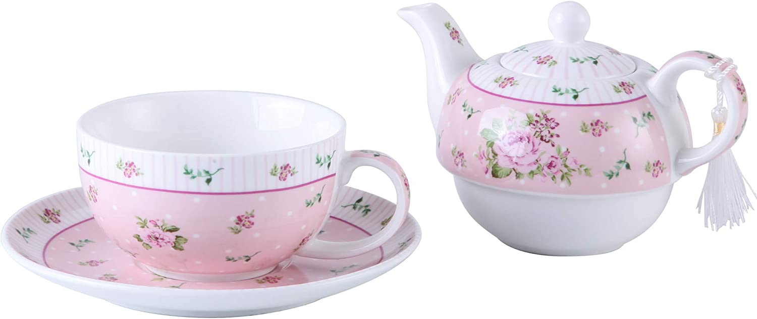 Teapot And Cup Set For One | vintage Rose Tea Cup And Saucer Gift Box ...