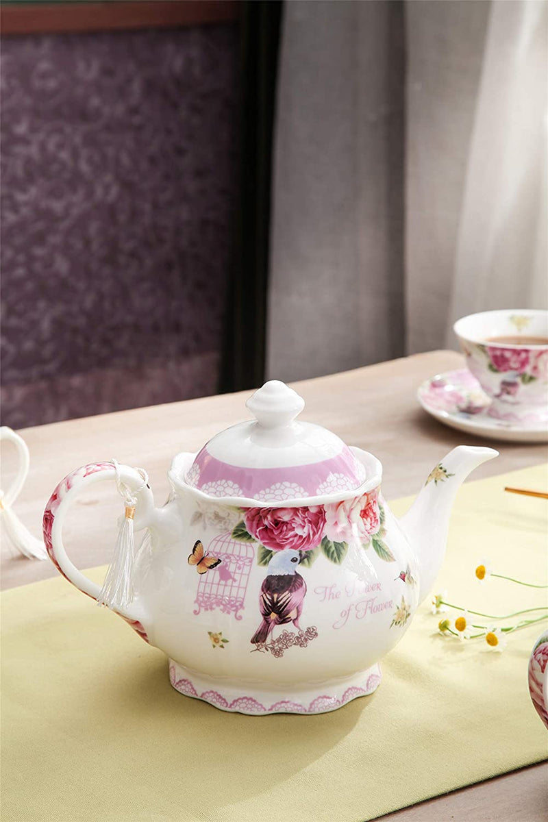 London Boutique Porcelain Teapot Sets Teapot Shabby Chic Vintage Flora ...